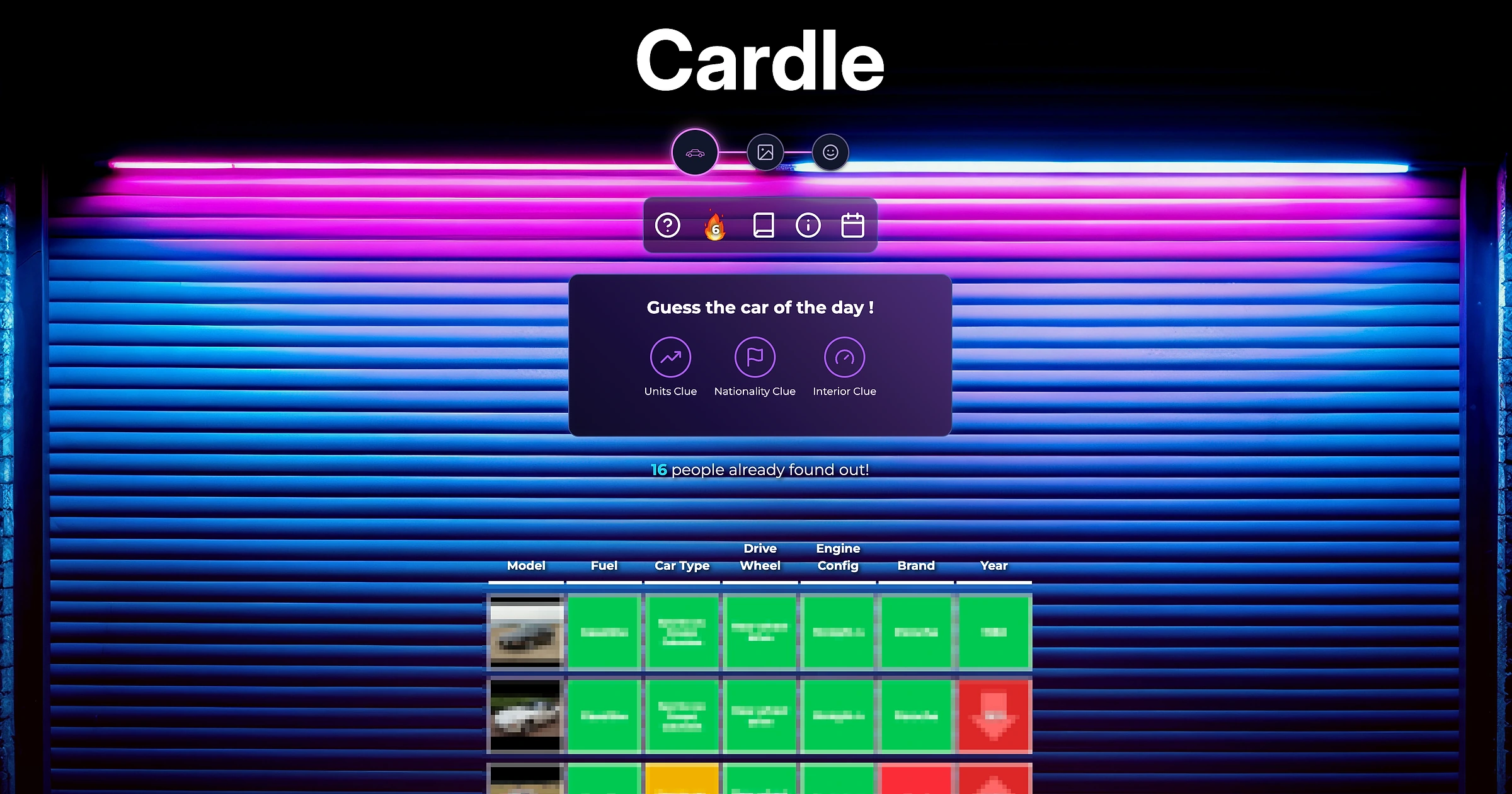 Cardle — Car Guessing Game | The Daily Car Game